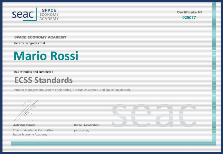 ECSS Standards Certificate | Online Course
